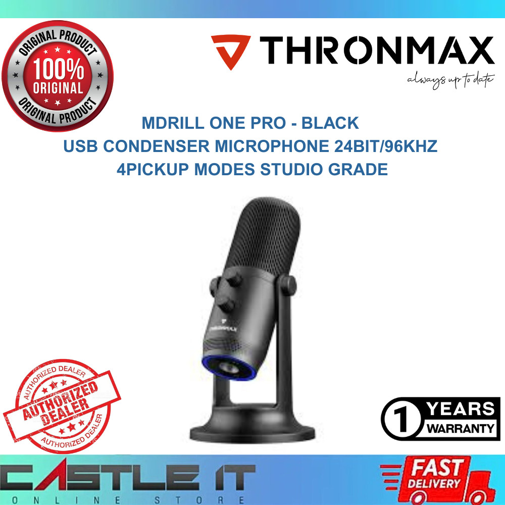 Thronmax MDRILL ONE PRO Black USB Condenser Microphone 24bit/96kHz ...