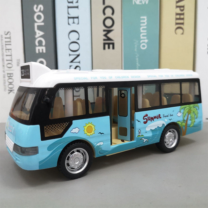 Children Sound Light Bus Toy Car Inertial Drop-Resistant Simulation Bus ...