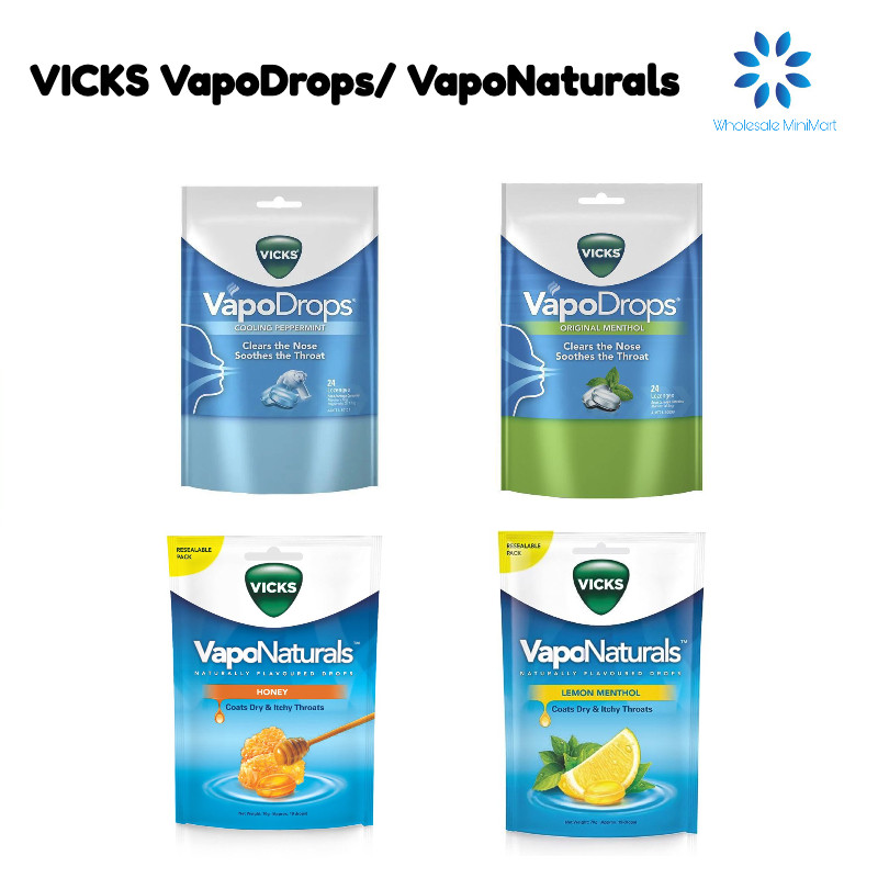 (Ready Stock) Vicks VapoDrops Lozenges & VapoNaturals - Blackcurrent ...