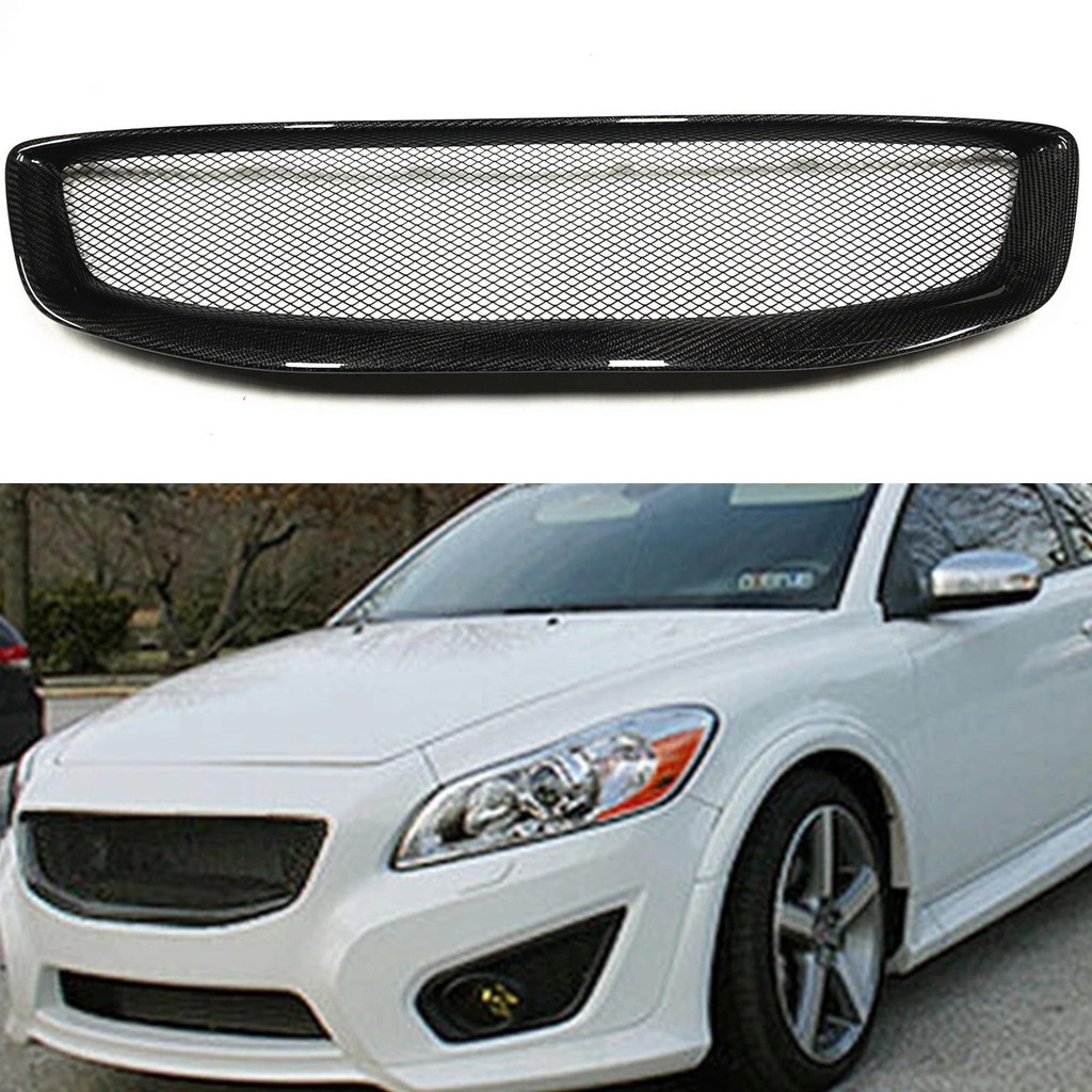 Front Grille For Volvo C30 2011 2012 2013 Honeycomb Style Real Carbon ...