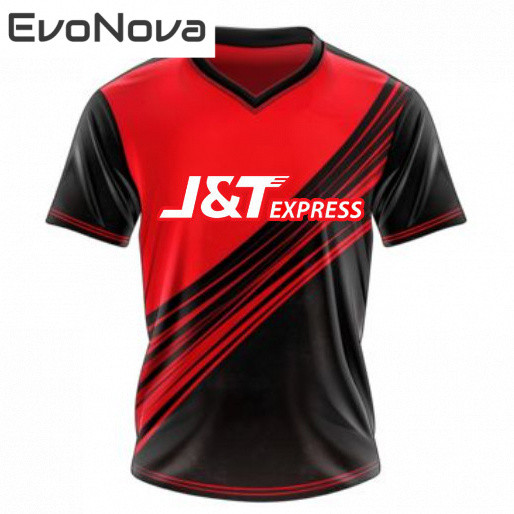 J&T Express JNT Short Sleeve V-neck t Shirt for Delivery Workers ...