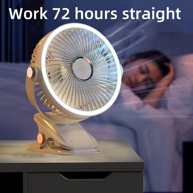 Portable Clip Fan 5 Speed Rechargeable Desk Fan Clip Mount Fan Handheld ...