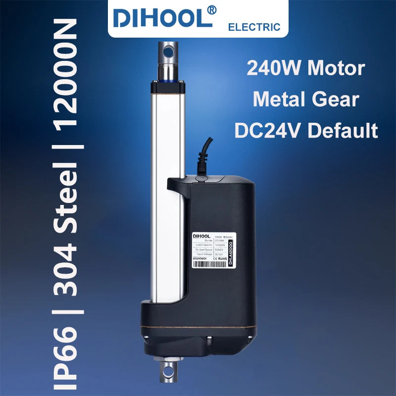 Electric Linear Actuator 150MM 250MM 350MM 450MM IP66 Heavy Duty 24V DC ...