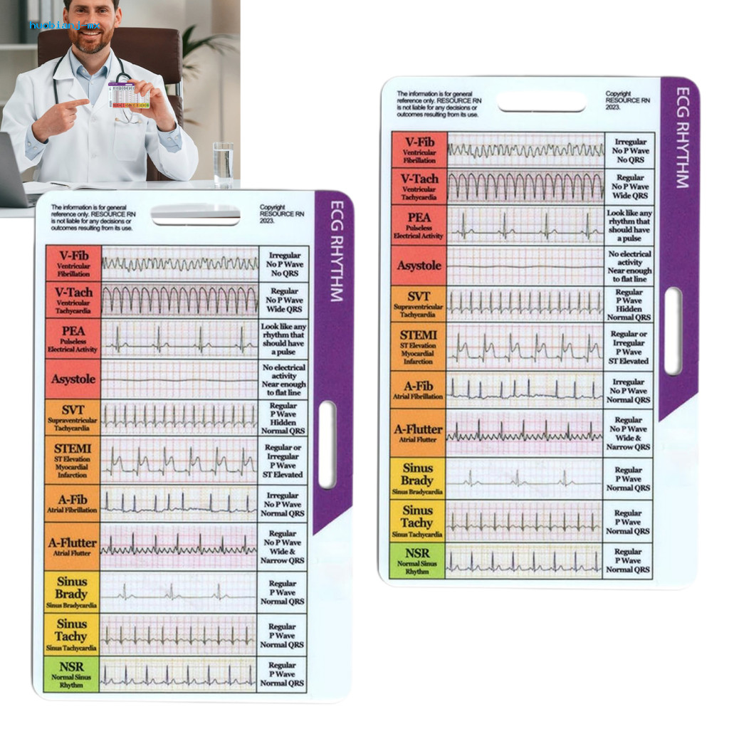 huobianj Classroom Ekg Tool Mini Transparent Ekg Calipers Id Cards ...
