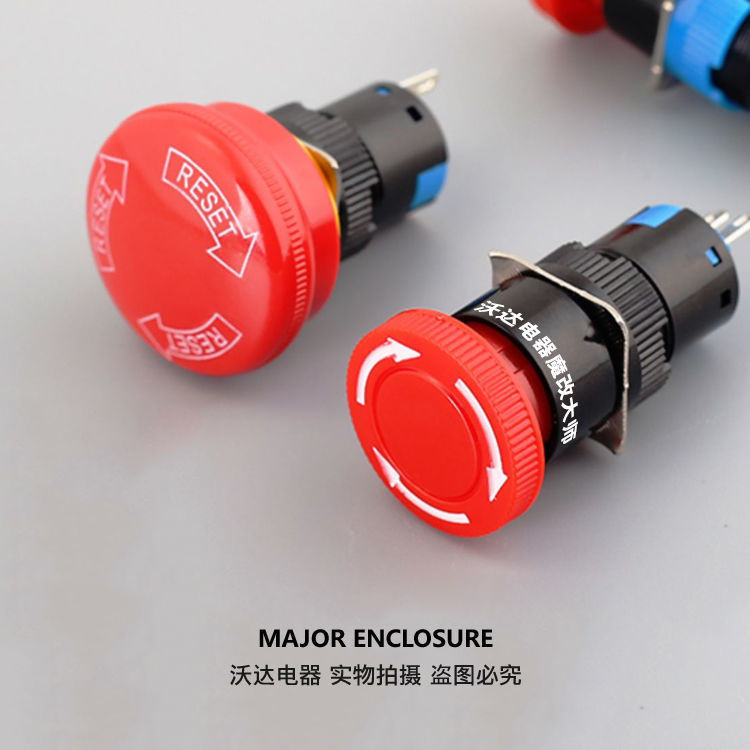 La16 Emergency Stop Mushroom Head White Arrow Emergency Stop Button ...