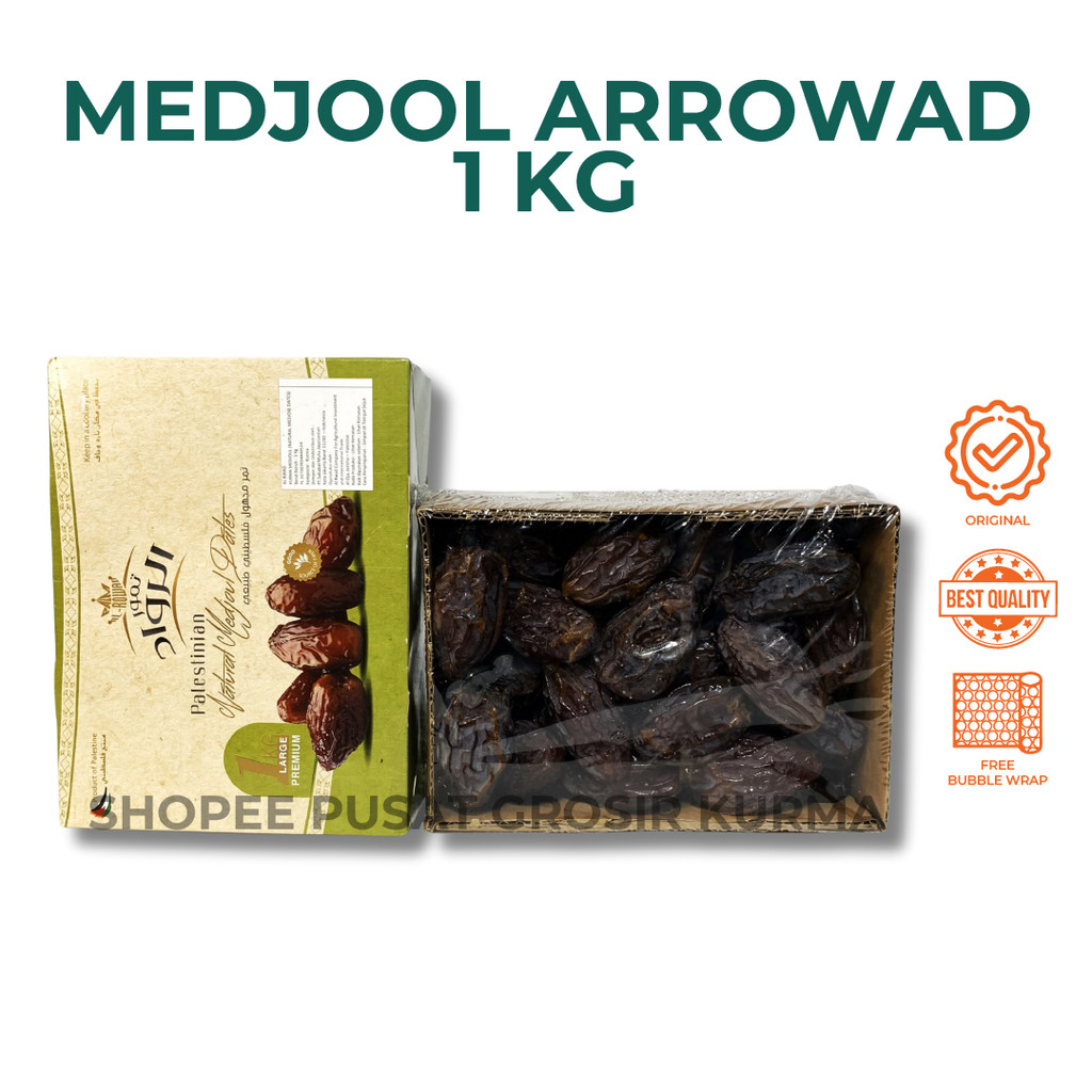 Al ROWAD MEDJOOL PALESTINE DATES 1KG PACKAGING MEDJOOL DATES LARGE ...