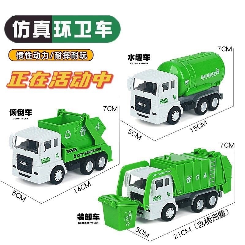 Hot Sale Garbage Truck Children's Inertial Sanitation Truck Toy Simulation Garbage Sorting Truck ...