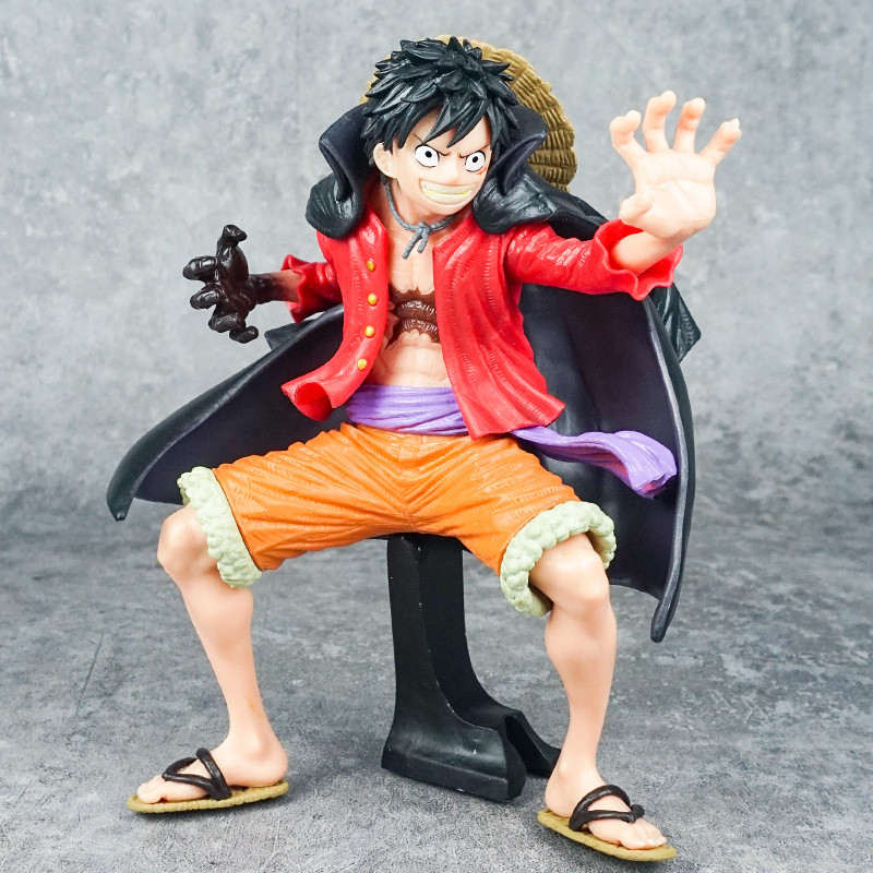 One Piece Onishima Luffy Anime Figure Cloak Luffy Battle Suit Art King ...