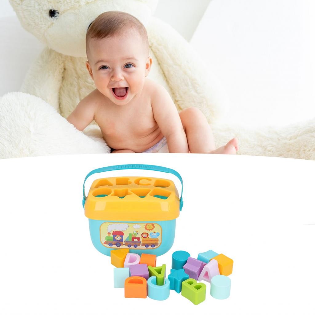 Jijaka Geometric Block Sorter Shape Sorting Toys Compact Size Secure ...