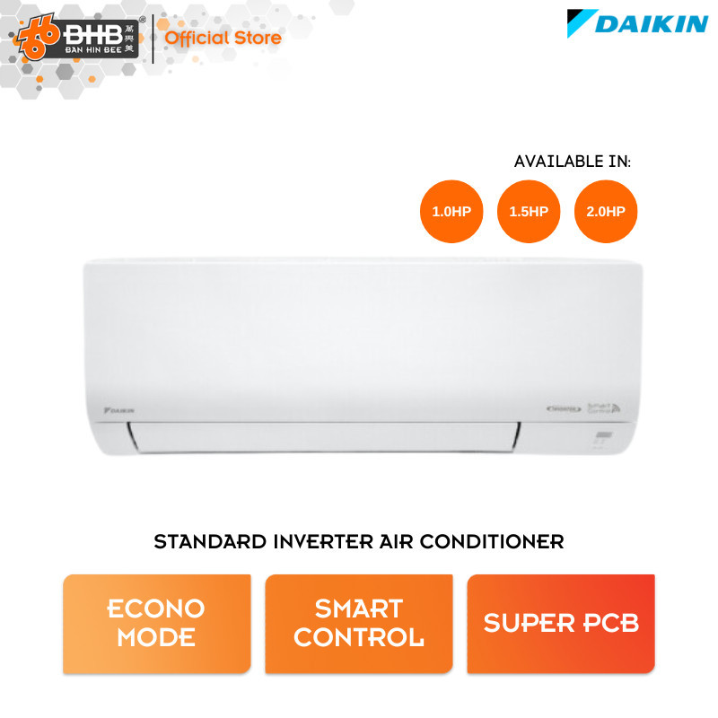Daikin Standard Inverter Air Conditioner FTKF R32 4Star Rating 1.0HP 1.5HP 2.0HP FTKF25C FTKF35C ...