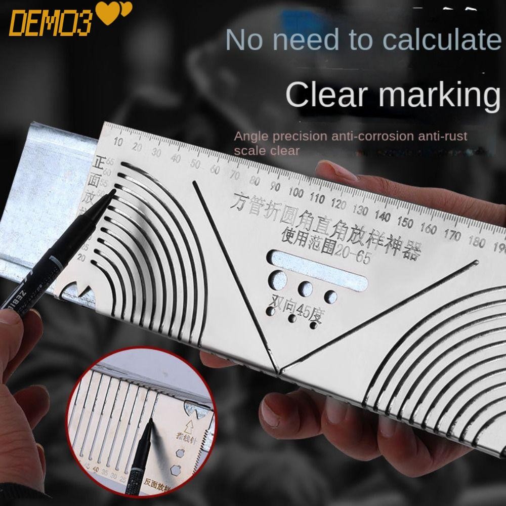 [DEMO3] Angle Arc Marking Tool, Adjustable Multi-Purpose Linear Arc Dual-Purpose Scriber ...
