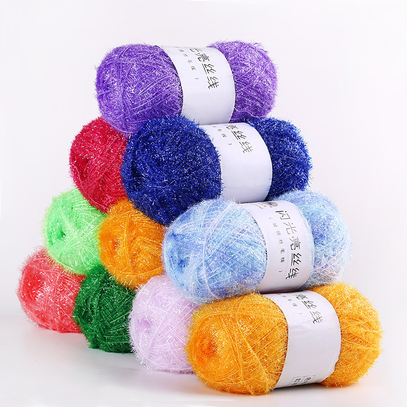 Glass Silk Thread Vegetable Melon Wiring 50g Crochet Glitter Thread ...