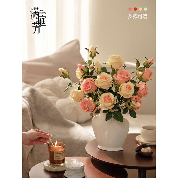 pokok hiasan dalam rumah bunga hiasan Lukisan minyak retro, mawar ...