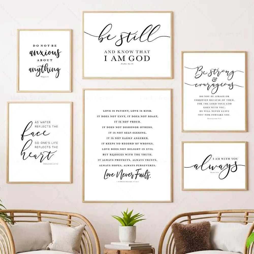 Cetakan Kanvas Kata-kata Hikmah Alkitab Kristian Minimalis - Hiasan ...