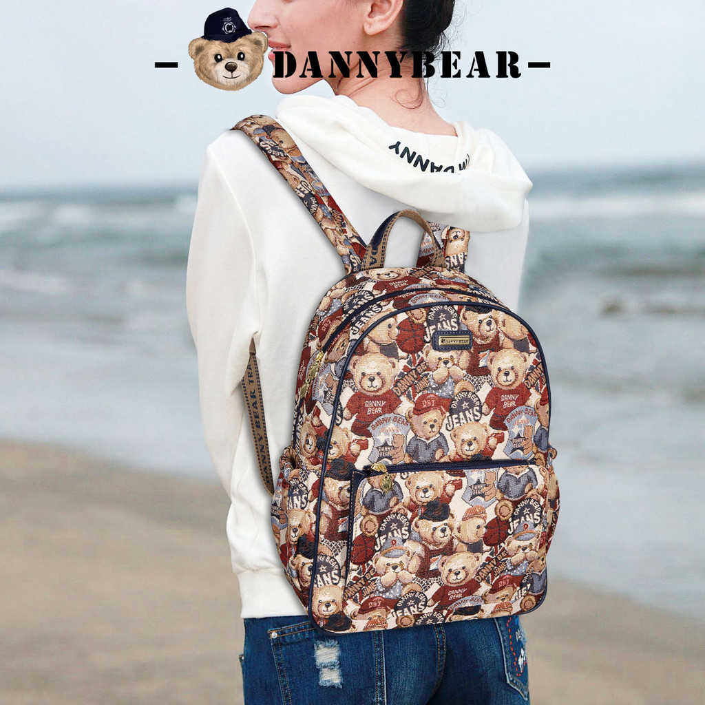 Danny Bear School Bag Large Capacity Backpack Travel Backpack Cute ...