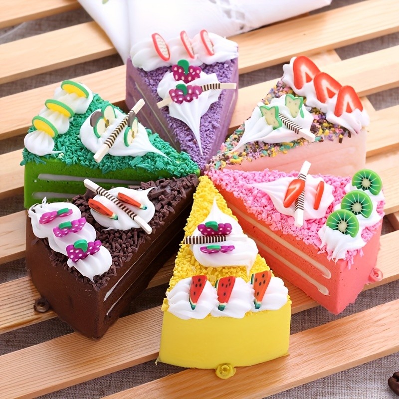 PU Triangle Mousse Cake Model Simulation Fake Food Simulation Fruit ...