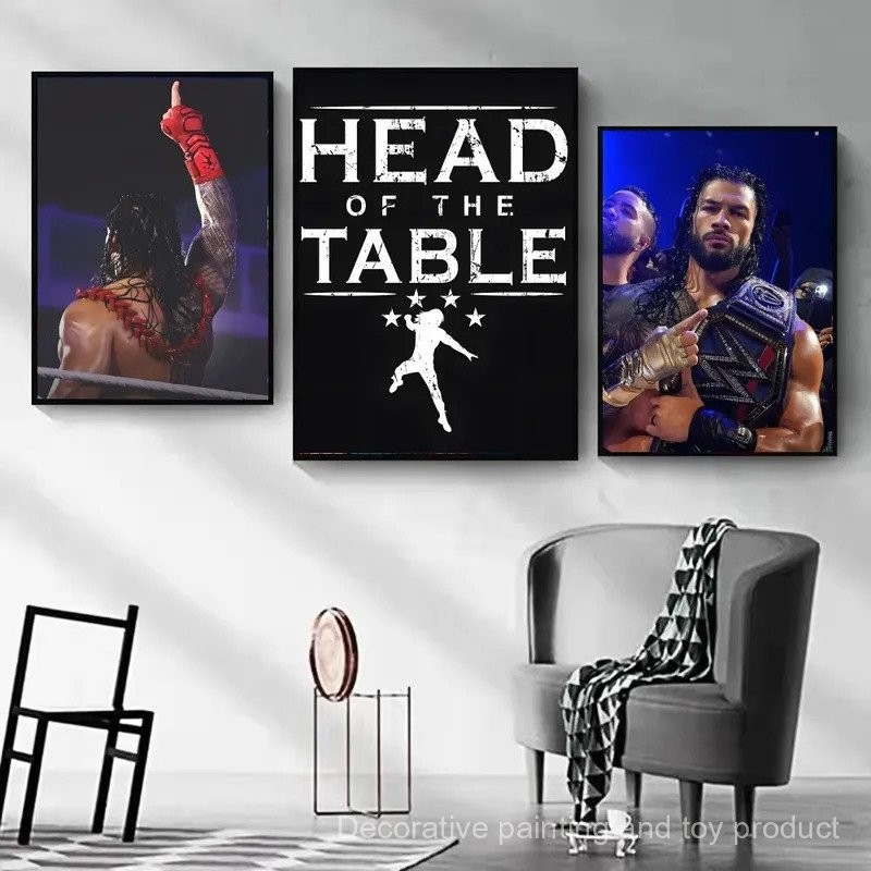 Wrestling Star Roman Reigns Poster Kraft Paper Vintage Poster Wall Art ...
