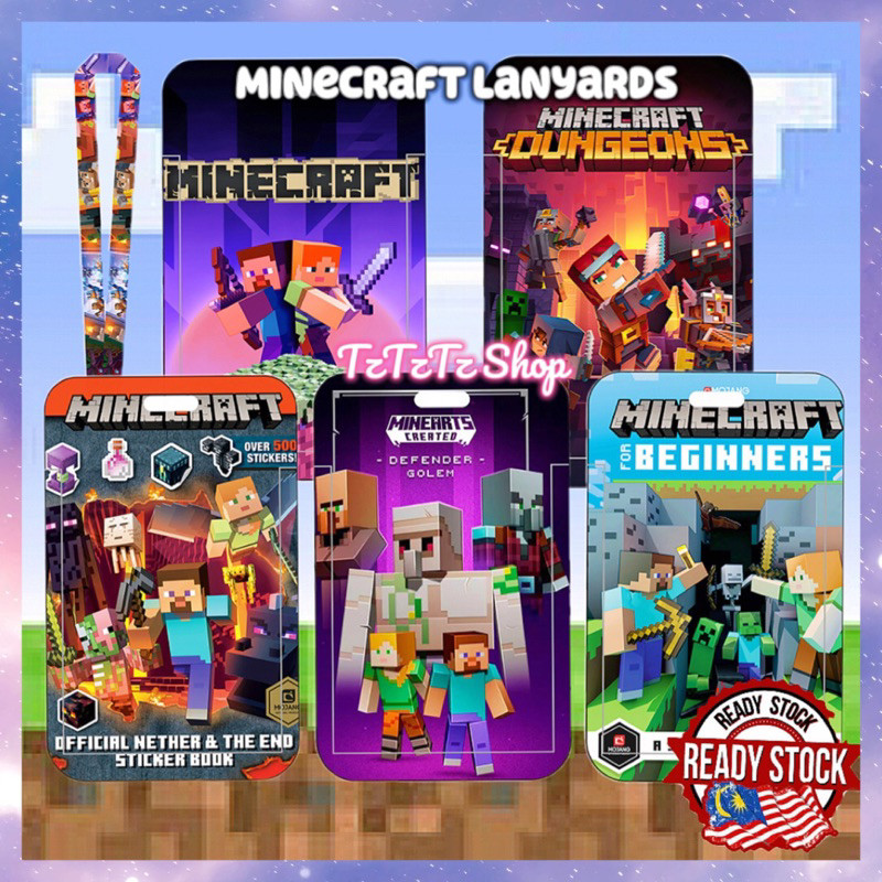 🇲🇾Ready Stocks Minecraft Lanyard Student Card holder Anime Boy lanyards ...