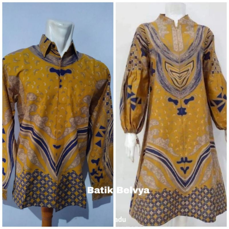 CAHAYA KEMEJA COOL, RECENT MODERN KEBAYA FOR KARTINI'S WEDDING / yellow rayya motif batik couple ...