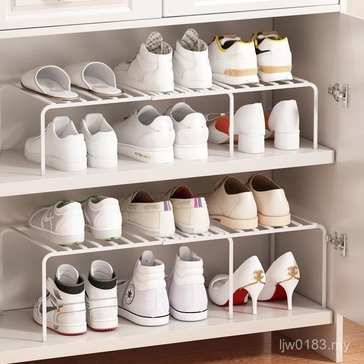 Partition Retractable Shelf Layered Shoe Rack Shoe Storage Compartment ...
