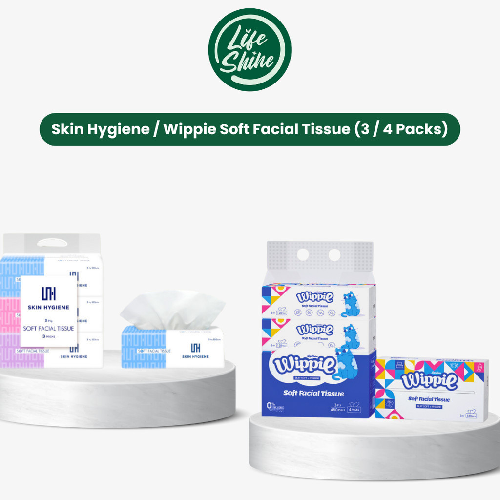 Wippie Gentle Soft Facial Tissues - 120 Pulls (4 Packs) & SH Tisu Muka ...