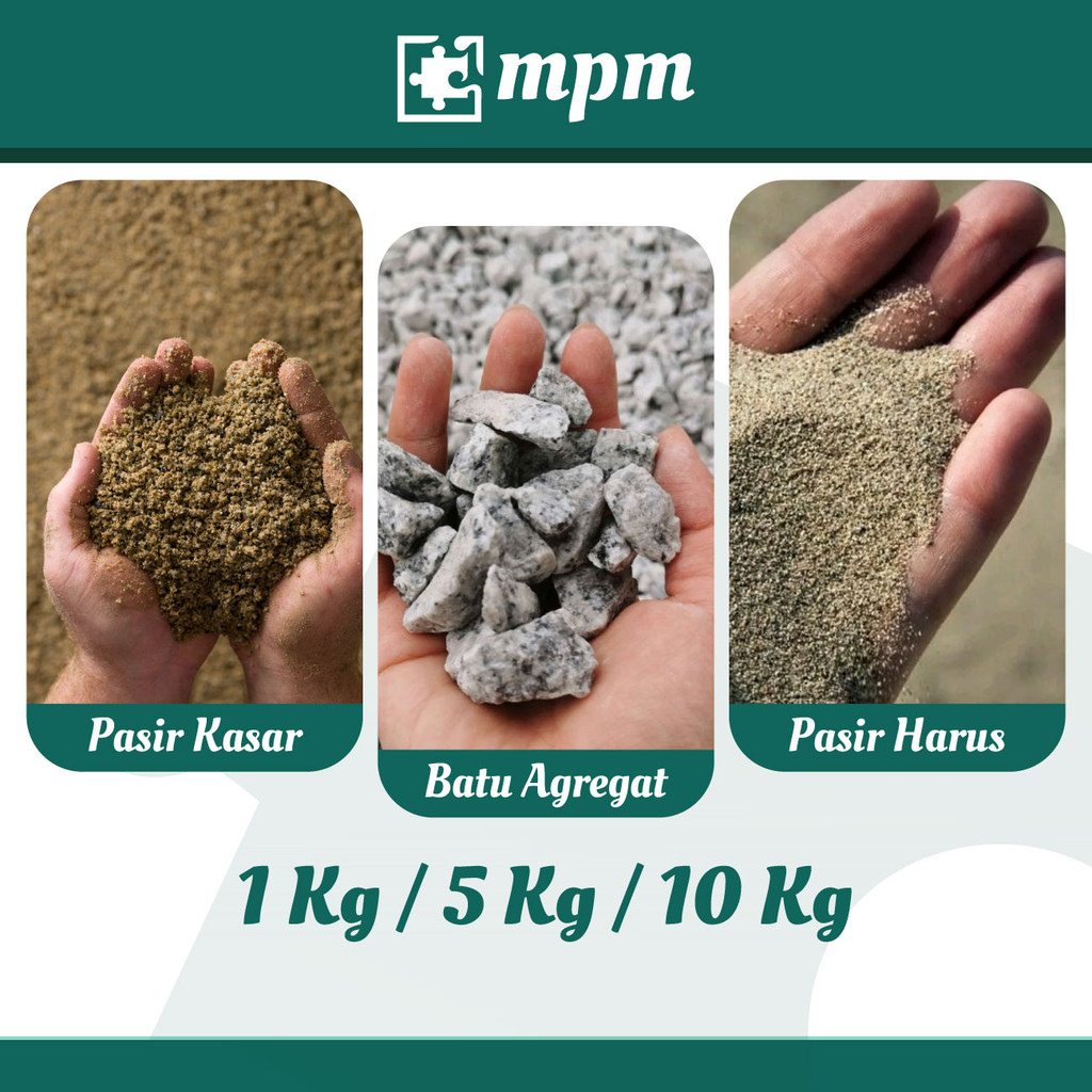 1KG Sungai Stone Batu Concrete Konkrit Batu Buat Lantai Decor Garden ...
