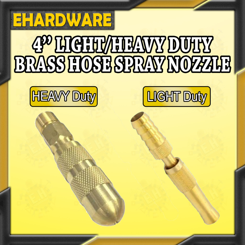 Heavy Duty Brass Hose Spray Nozzle Garden Watering Adjustable High ...