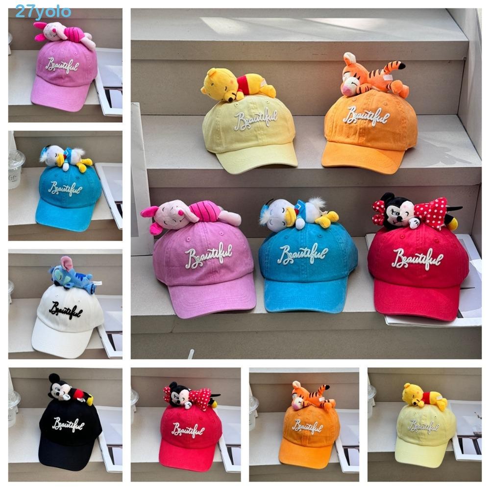 YOLO Plush Doll Baseball Cap, Mickey Tigger Winnie The Pooh Baseball ...