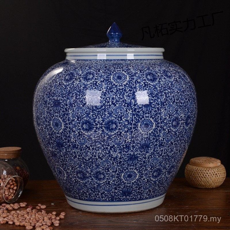 Jin Packed Ceramic Rice Tank Rice Barrel Jin Sealed Storage Tank with ...