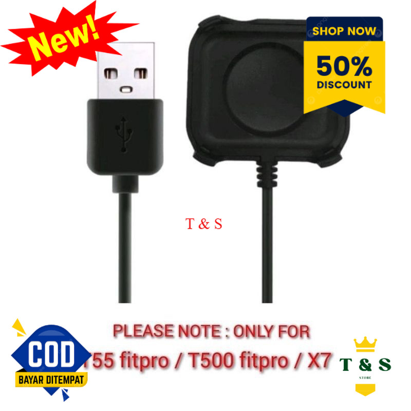 Original T55 T500 X7 Fitpro Smartwatch Casing Charger Cable | Shopee ...