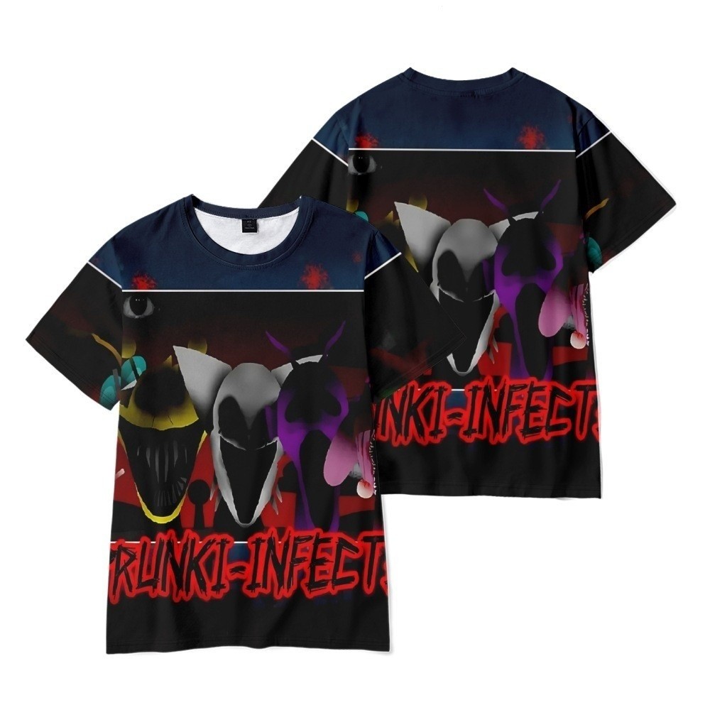 new Sprunki T-Shirt Printed Round Neck Short Sleeved Sprunki Incredibox ...