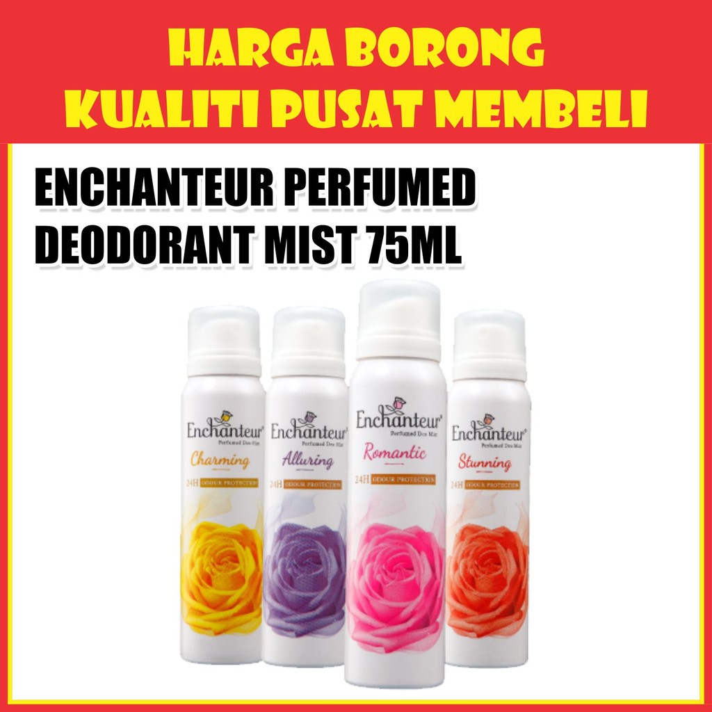ENCHANTEUR Deodorant Mist Body Mist Spray 75ml | Shopee Malaysia
