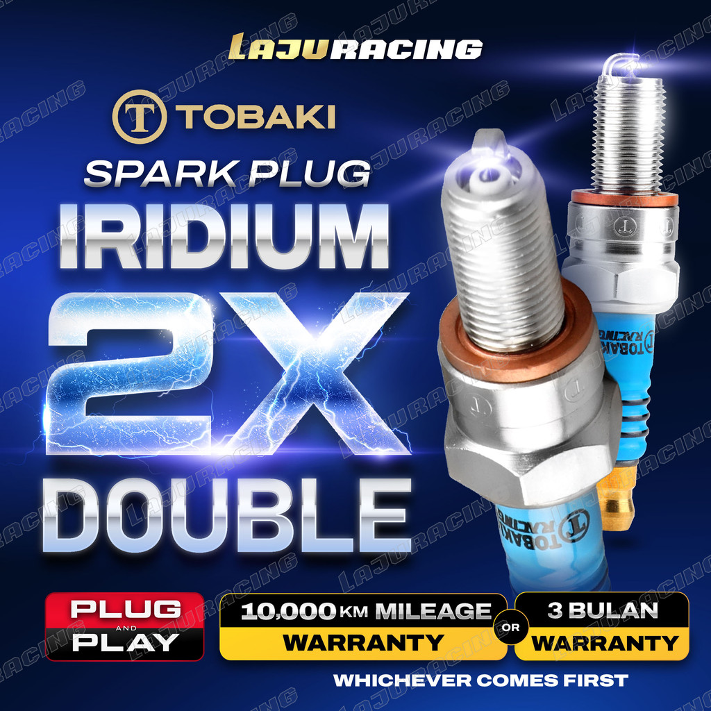 TOBAKI Spark Plug DOUBLE Iridium LC135 Y15 Y16 RS150 RSX VARIO150 VF3i ...