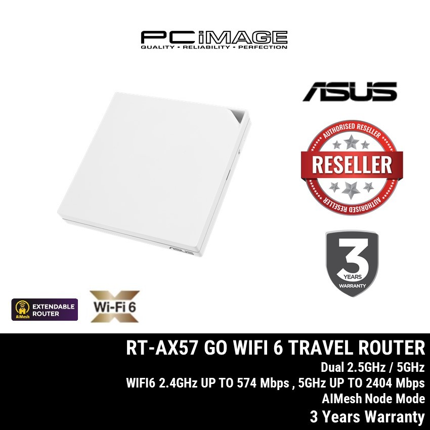 ASUS RT-AX57 GO AX3000 DUAL BAND WIFI6 TRAVEL NETWORK ROUTER 4G&5G ...