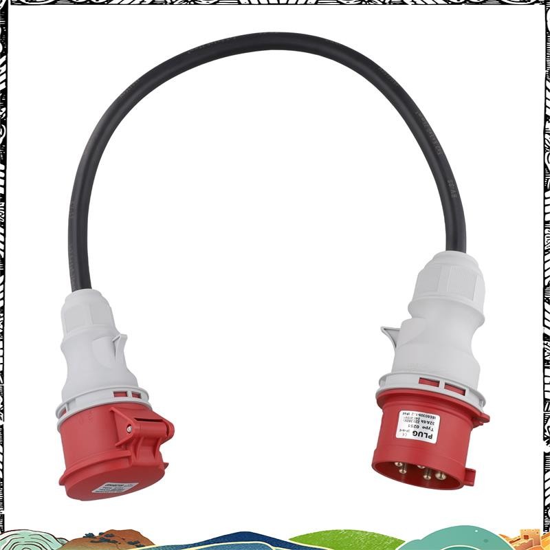 5Pin Adapter Plug 32A to 16A Coupling Socket [3-Phase,400V] Hose Cable High Current Adapter ...