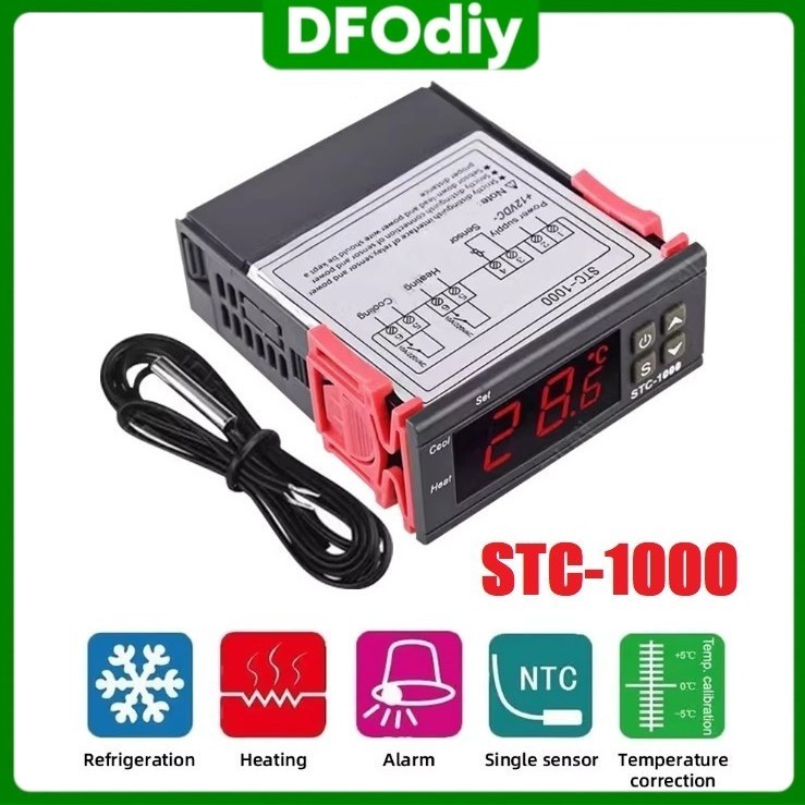 DFOdiy STC-1000 Digital Temperature Thermostat Controller Refrigerator ...