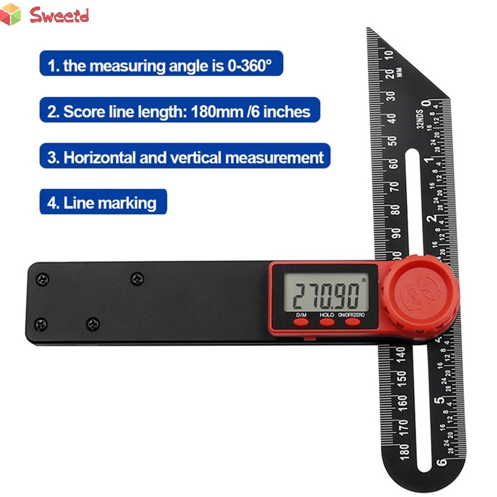 【SWTDRM】Electronic Level for 360 Degrees LCD Digital Sliding T Bevel ...