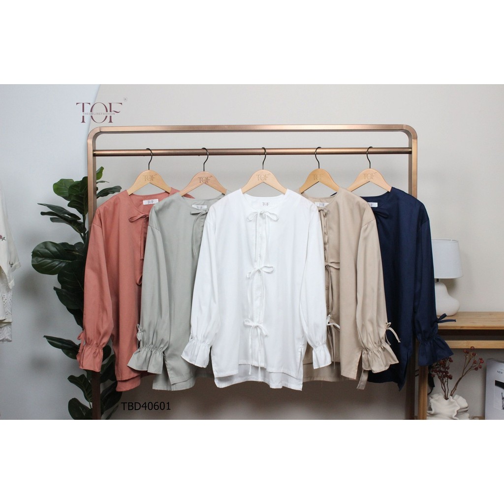 TOF JENNY RIBBON BLOUSE TBD40601 | Shopee Malaysia