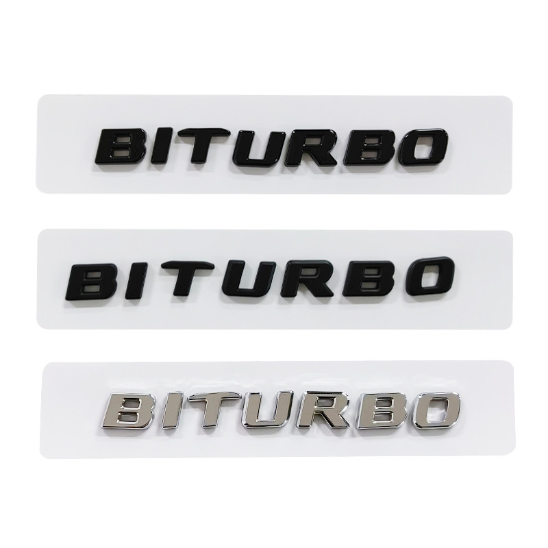 New Car Side ABS Sticker Trunk Emblem Badge for Mercedes Benz BITURBO ...