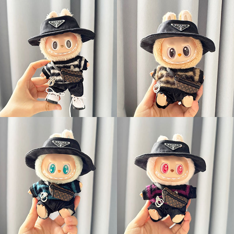 Labubu V1 V2 Clothing Accessories 15cm Labubu Sitting Party Doll Hat ...