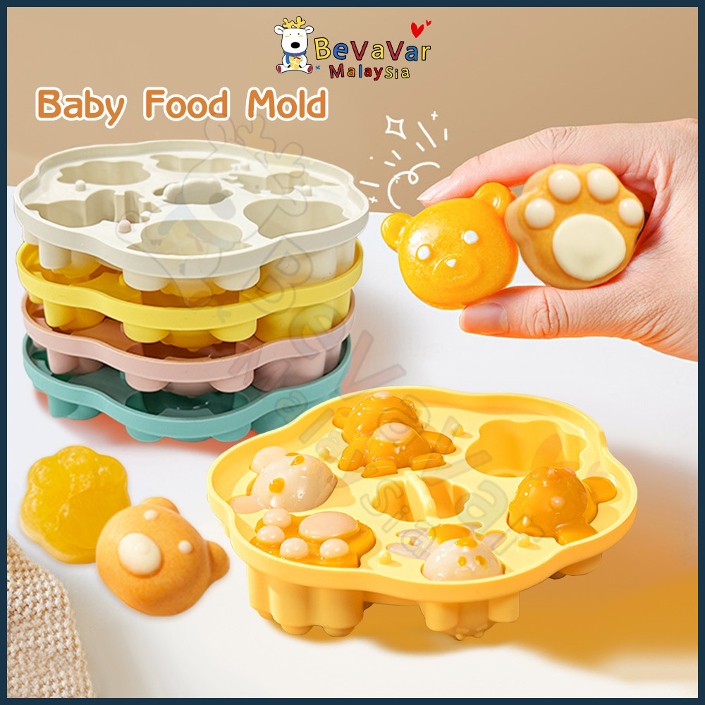 Bevavar DIY Cute Cartoon Bear Cake Mould Silicone Chocolate Mould Baby ...