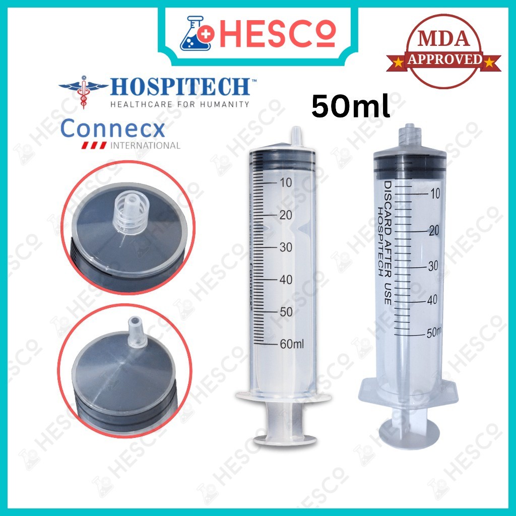 Syringe Picagari Luer Lock Luer Slip 50ml — 1pc Sterile Eccentric Tip Big Syringe Disposable MDA ...