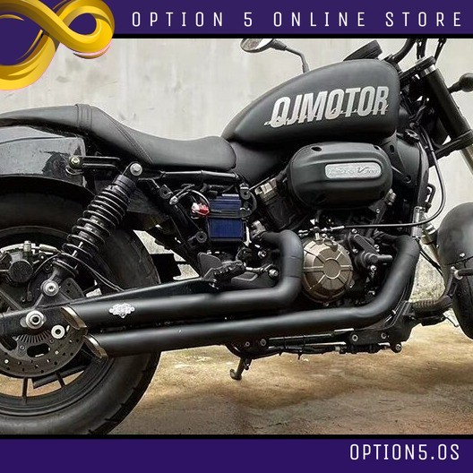 QJMotor SRV250/AMT Vance & Hines Full System Exhaust with Heat Shield ...