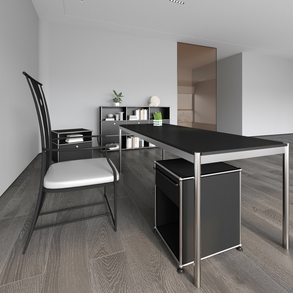 Mid-Ancient File Cabinet Writing Desk Bauhaus Stainless Steel ...