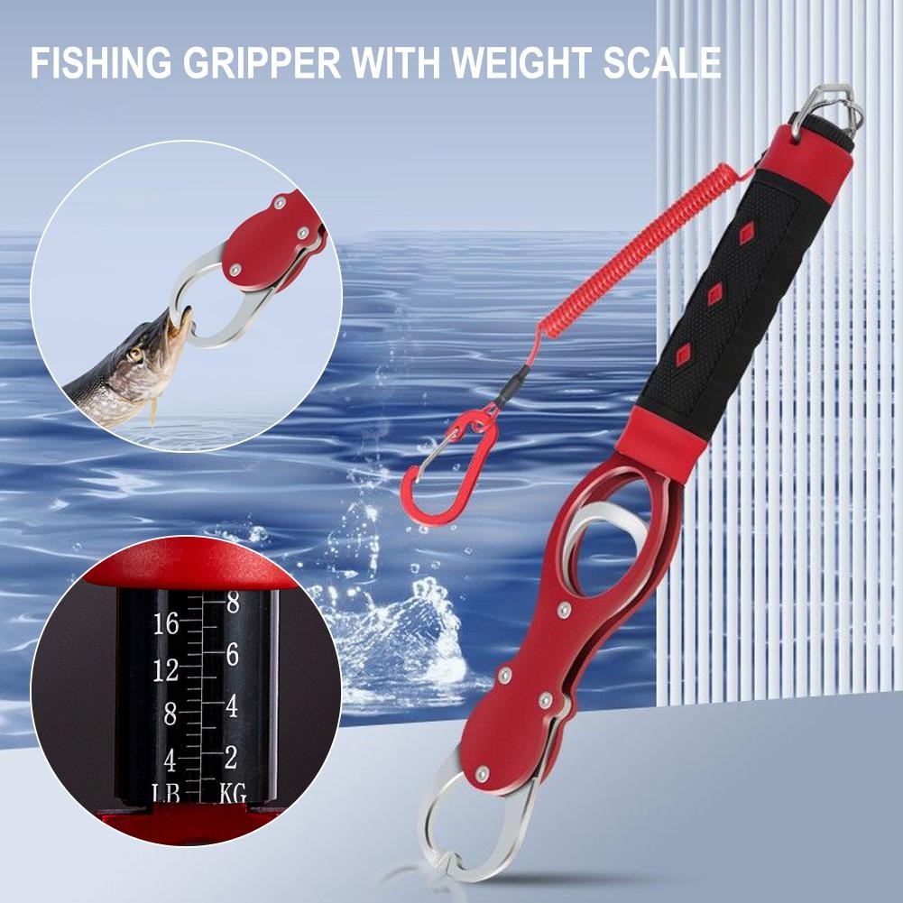 Fishing Gripper With Weight Scale Fishing Fish Grabber Tool Lip Clamp ...