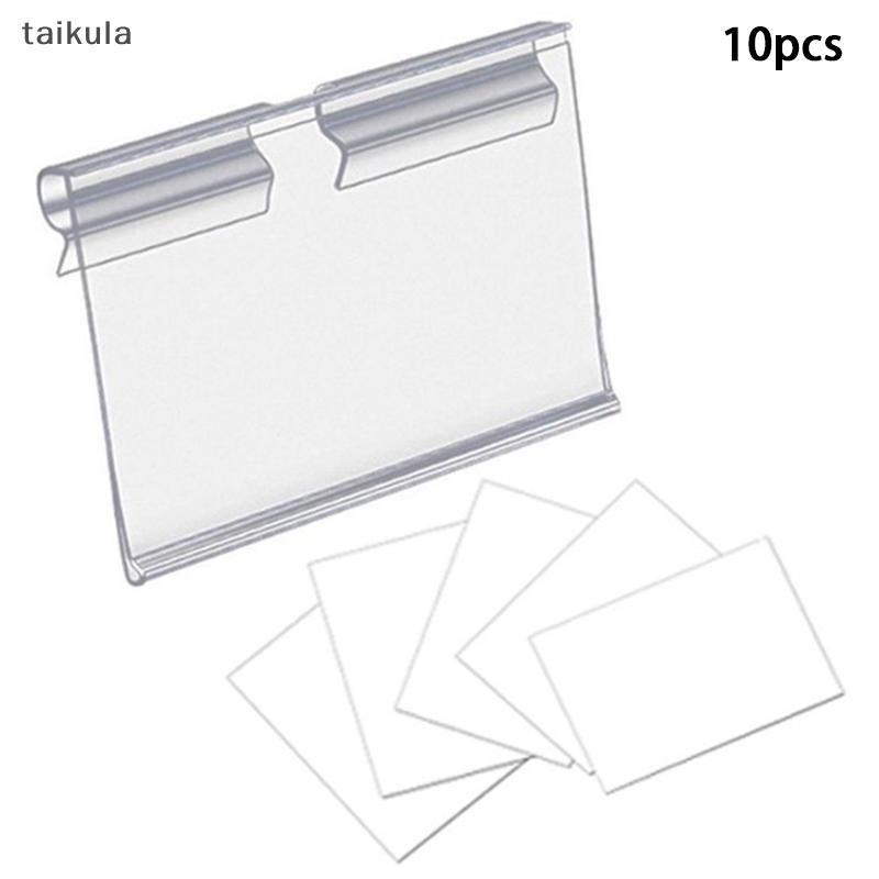 QwQ 10PCS Plastic Sign Label Holder Wire Shelf Retail Price Tag Label ...