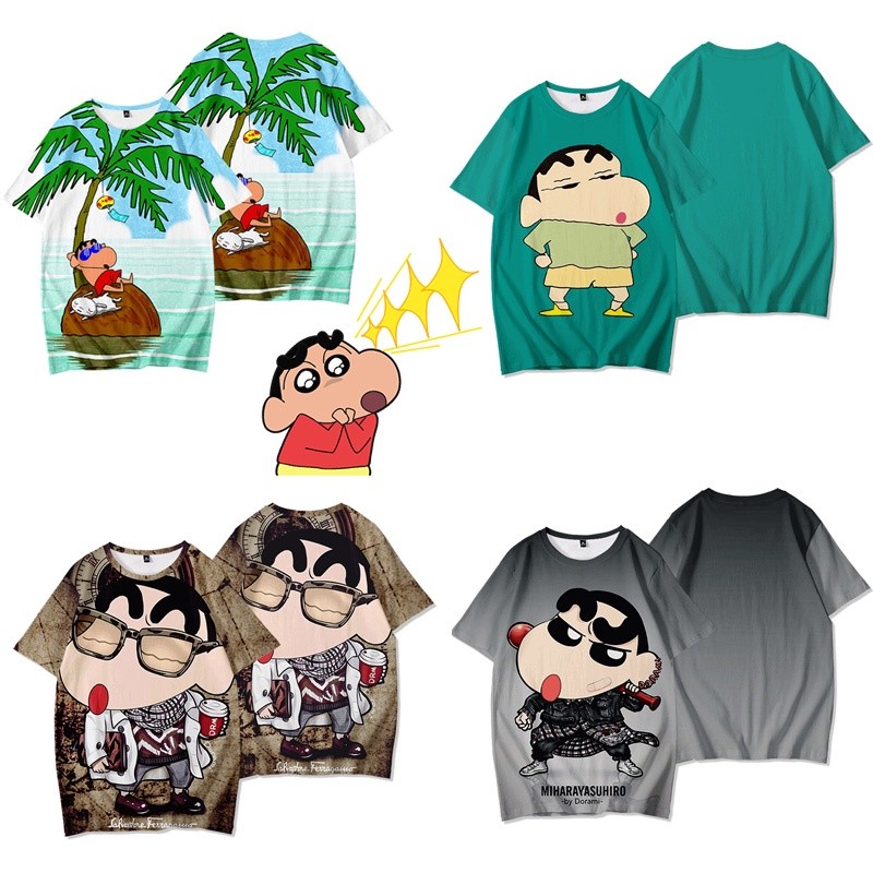 2024 New Style 3D Printed Crayon Shin-Chan Pattern Unisex Street Wear T ...