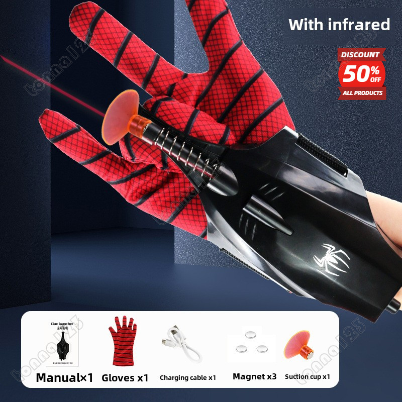 Spiderman Launcher Web Shooters Wrist Launcher With Infrared Aiming ...