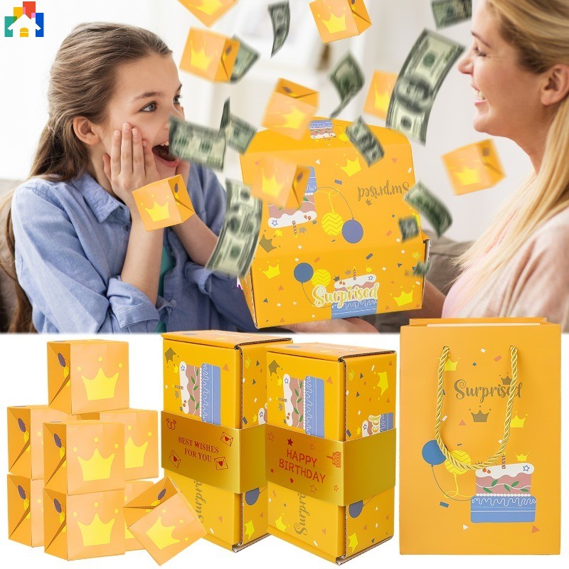 8Pcs/Set Birthday Surprise Pop-up Gift Box DIY Folding Red Envelope ...
