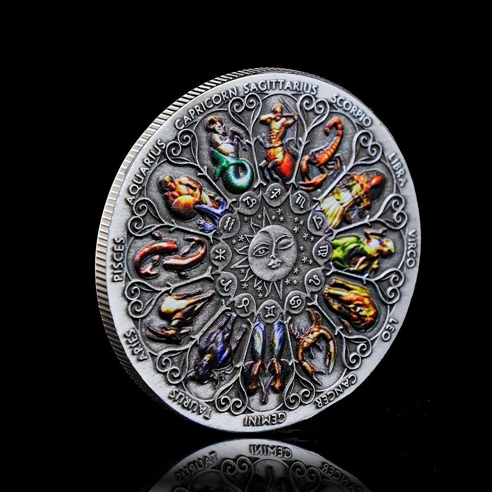 [Constellation Painted Ancient Silver Coin] Twelve Constellation ...
